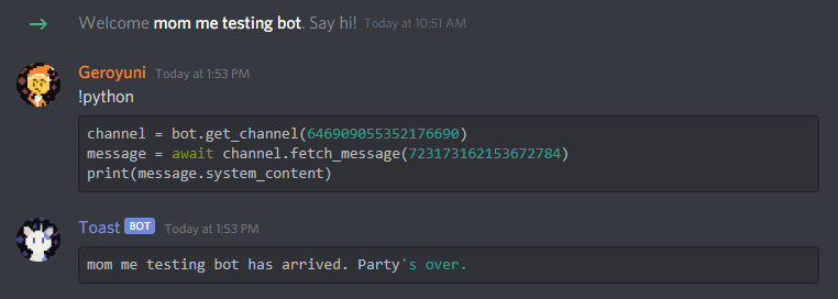 The system_content from MessageType.new_member outputs incorrectly ...