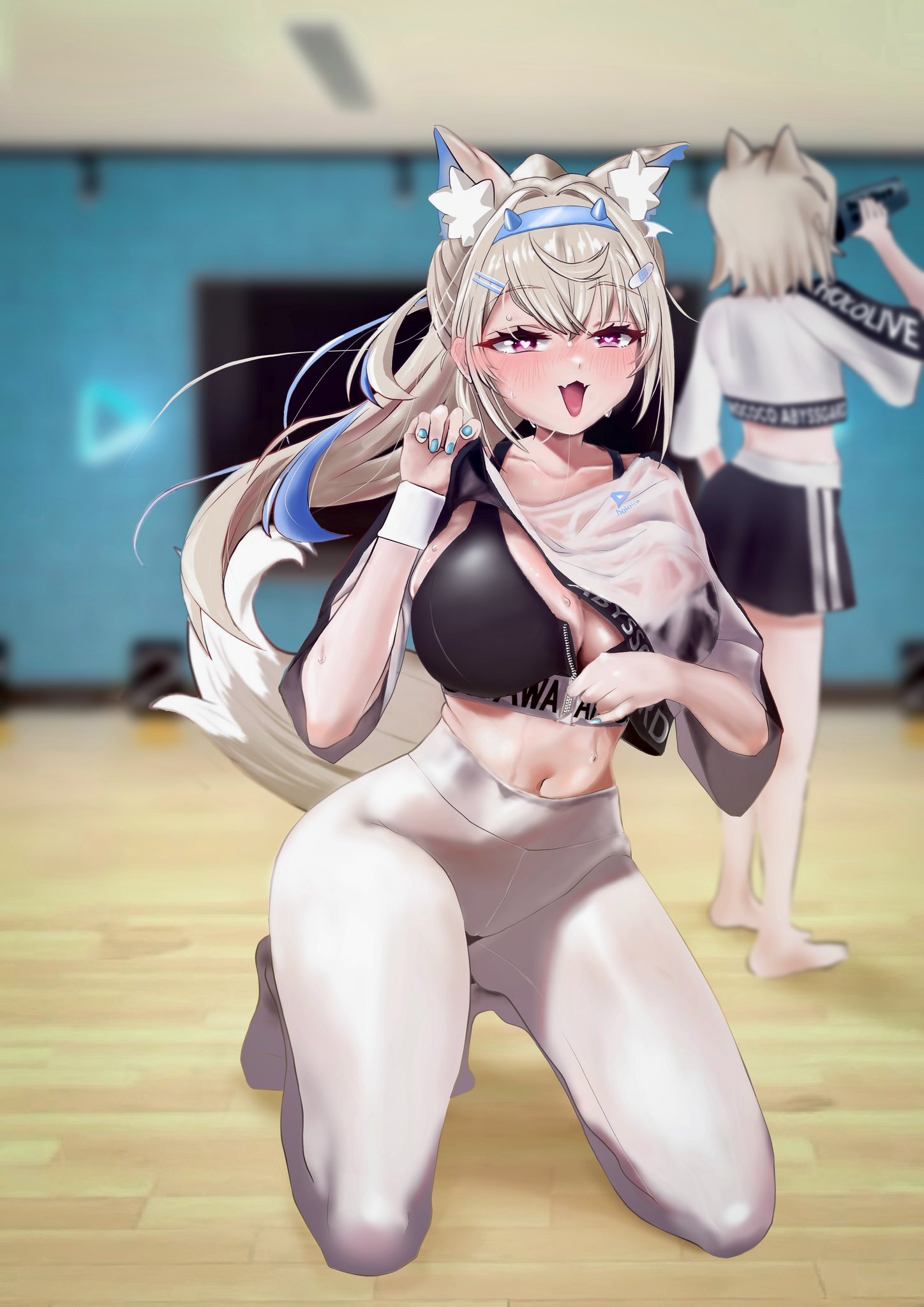 Fuwawa taking a break from dance practice (toumasu96) [Hololive] : r/Fitmoe