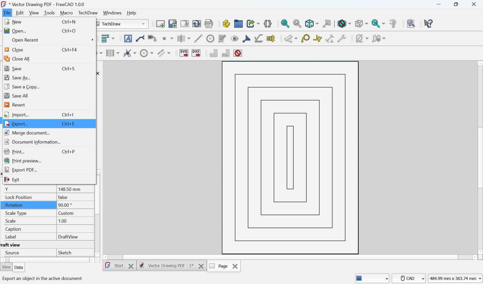 FreeCAD – Membuat PDF Vektor Dari Desain Gambar – Seal Of THE SUN Of THE NEW AGE