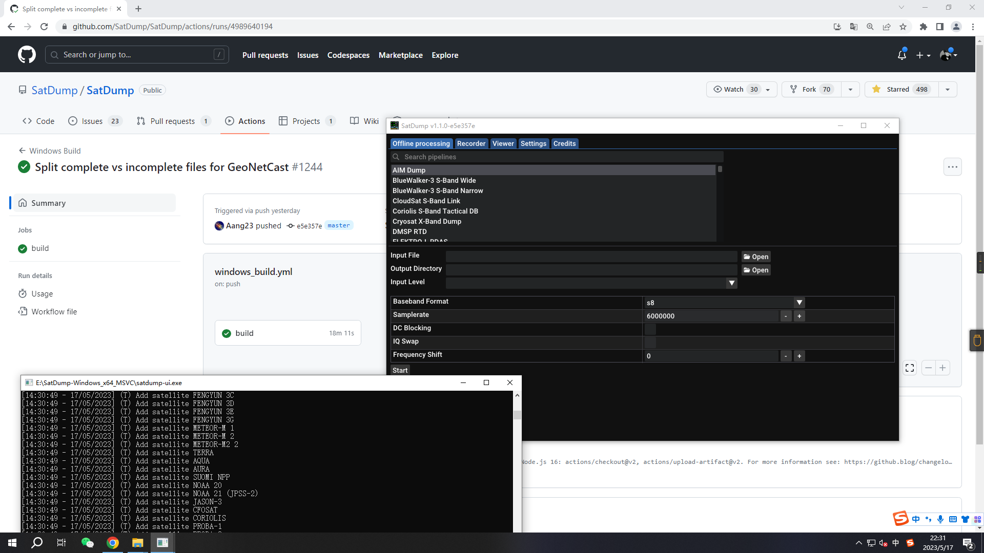 Unable to start satdump · Issue #275 · SatDump/SatDump · GitHub