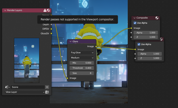 My Glare node in compositor is not showing up in the final render, not sure whats going on? : r ...