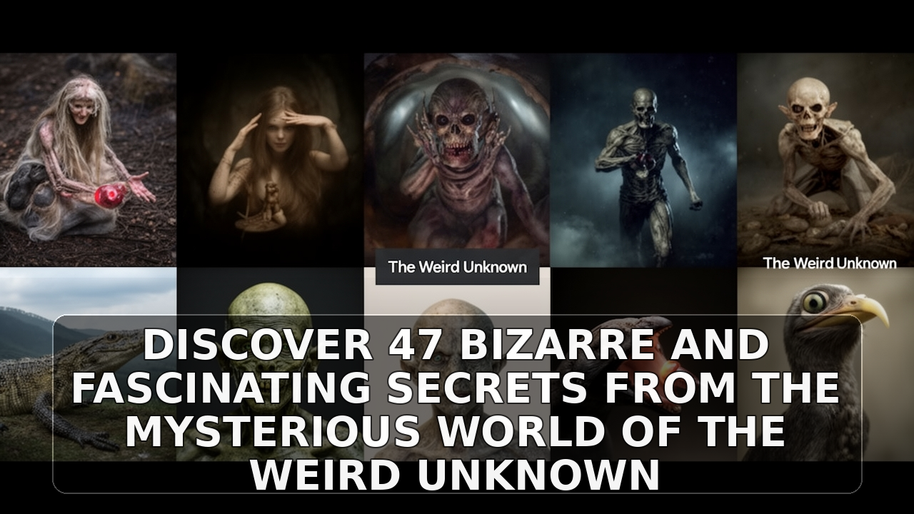 Discover 47 Bizarre and Fascinating Secrets from the Mysterious World ...