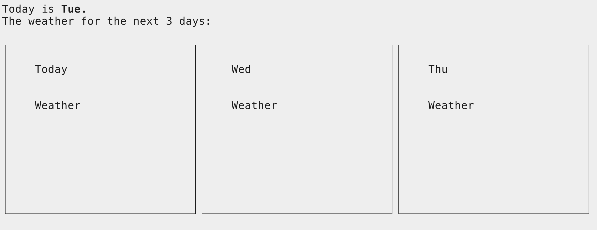 Shell script + C program = TUI weather app? : r/commandline