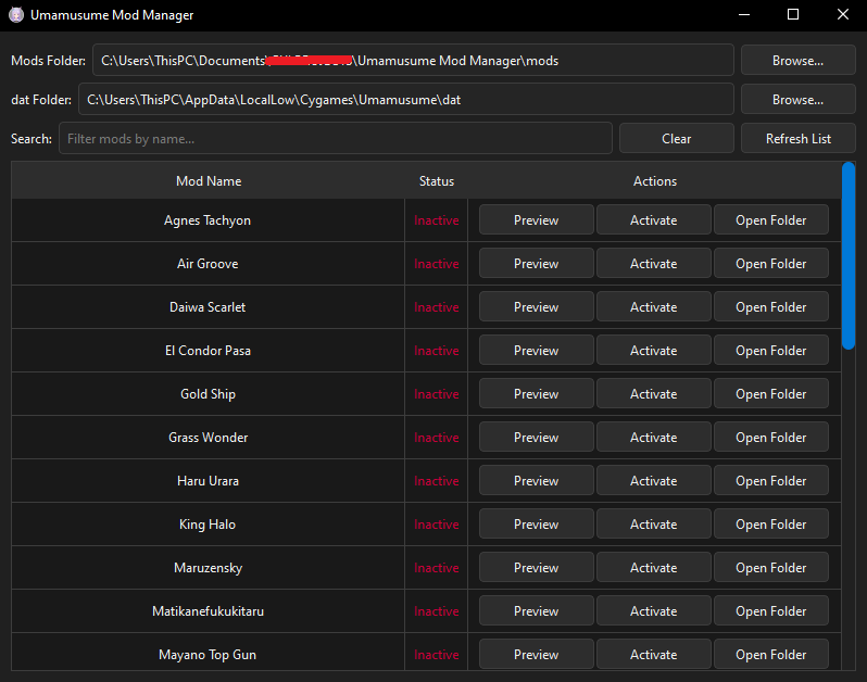 kxdekxde/umamusume-mod-manager: A tool to manage Umamusume: Pretty Derby (Steam version) mods ...