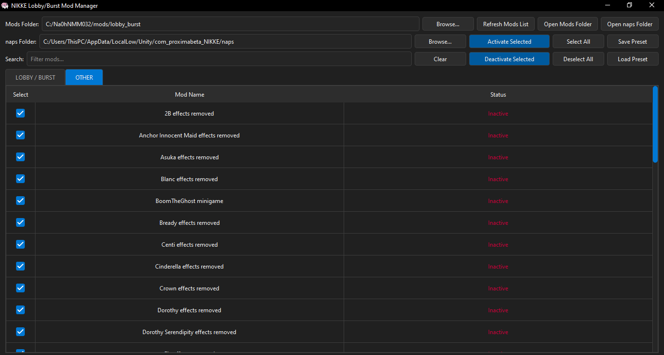 kxdekxde/nikke-lobbyburst-mod-manager: A tool to manage NIKKE lobby/burst mods and more ...