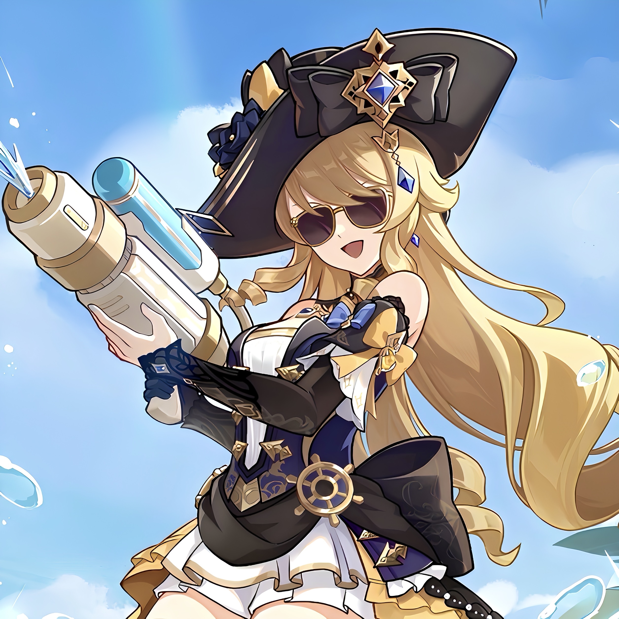 navia / genshin | Character art, Black anime characters, Character drawing