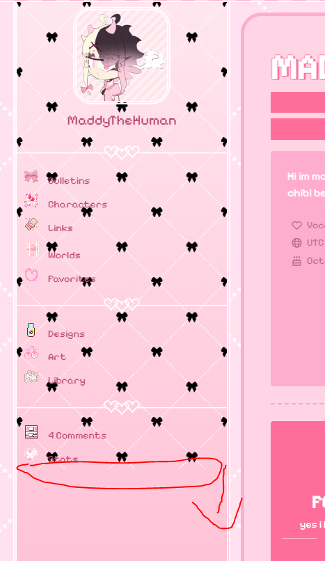double background on sidebar? (css) on Toyhouse