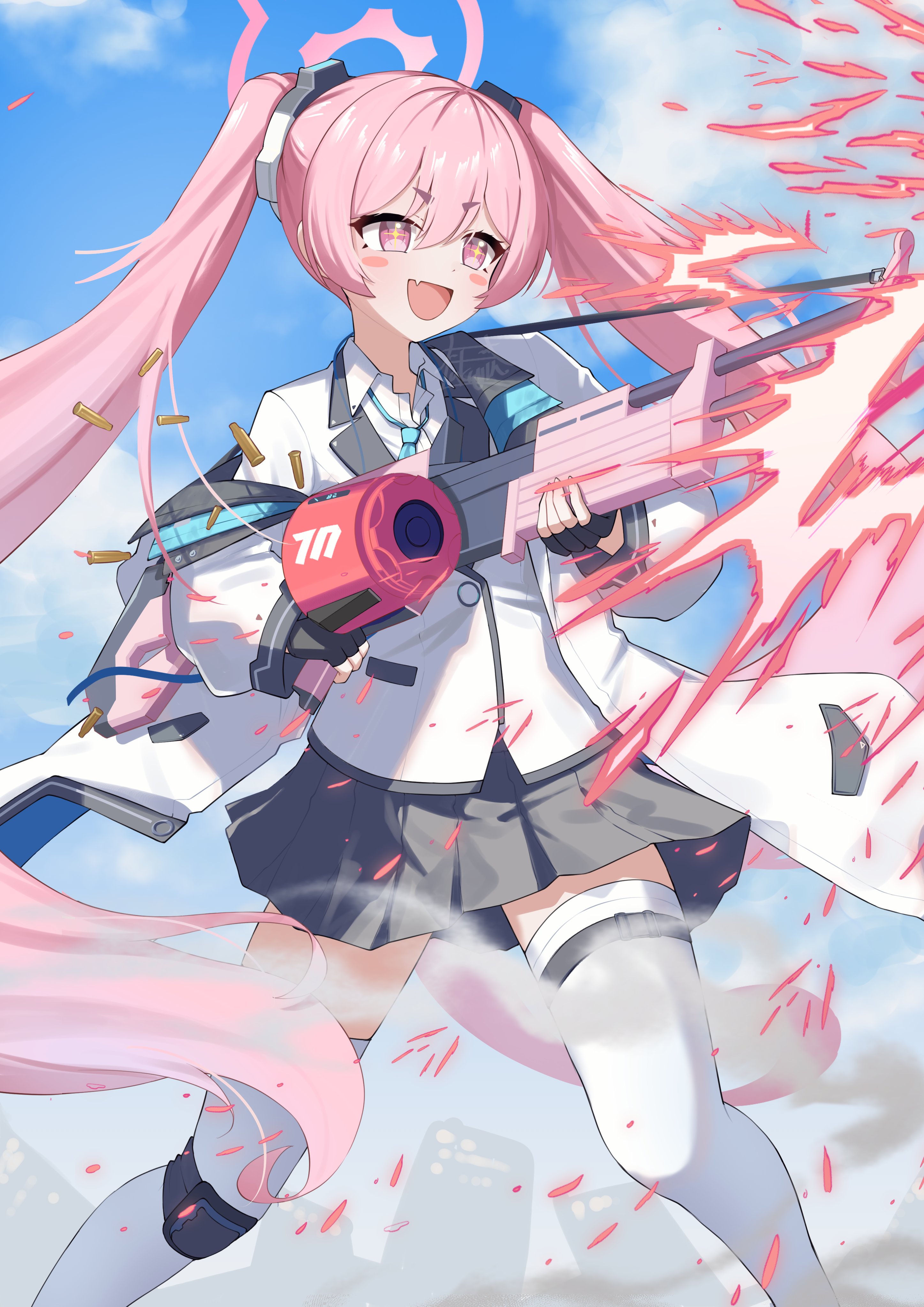 Koyuki using her M60 (Fukujin) [Blue Archive] : r/WeaponsMoe