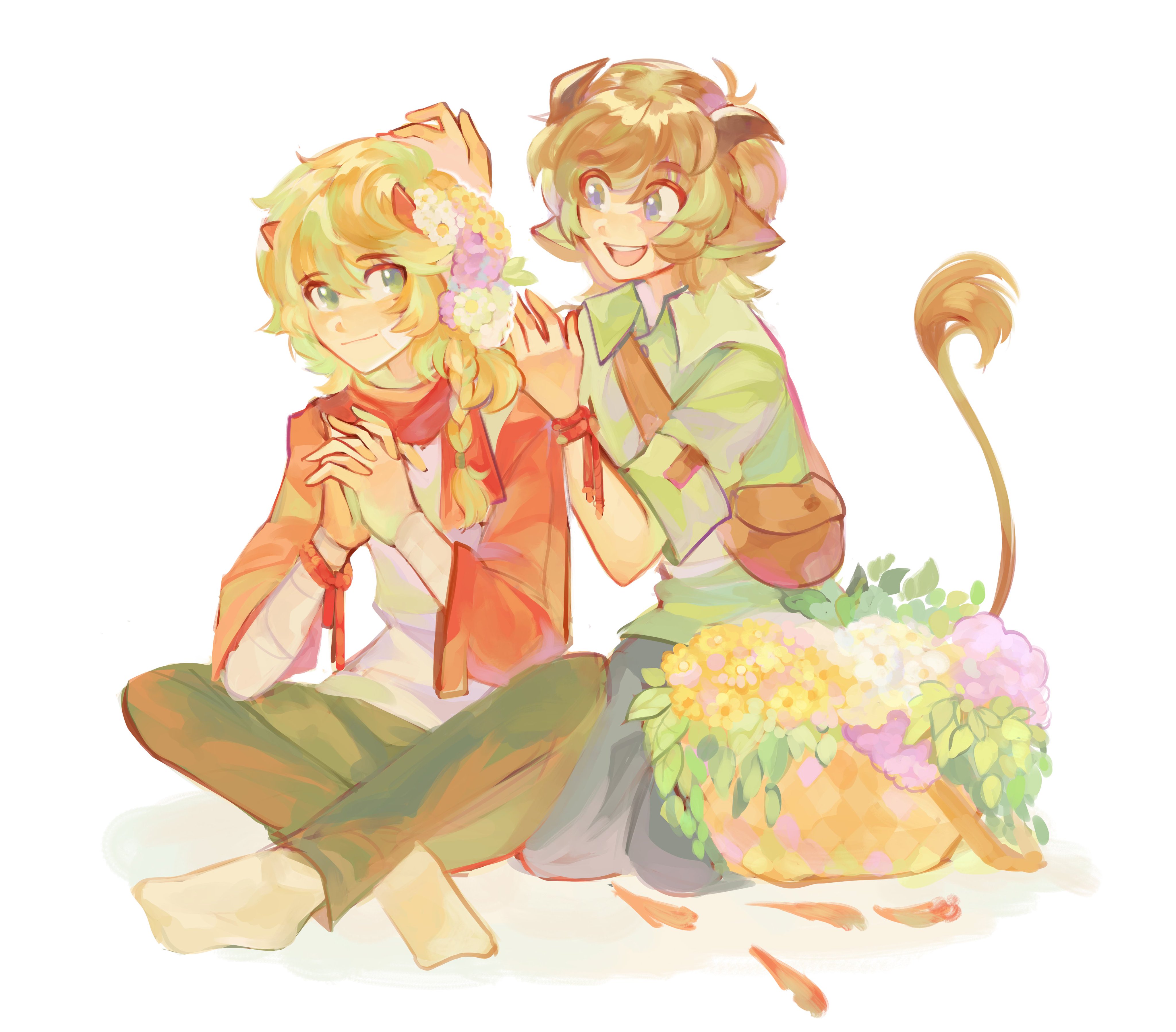 best friends 🌼 redraw of some old art! – @kyurochurro on Tumblr