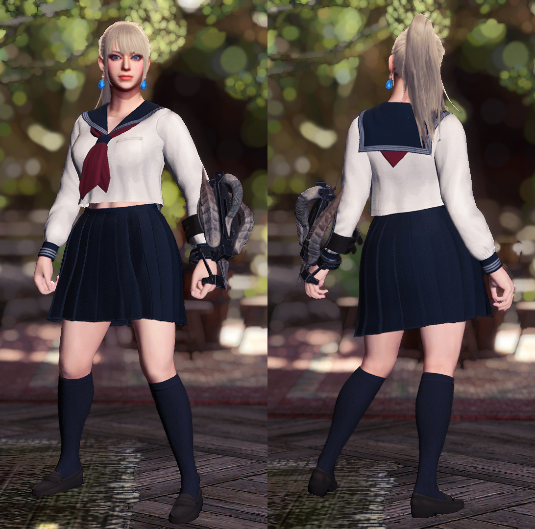 Monster Hunter: World mods/Sailor School Uniform - Modding Haven