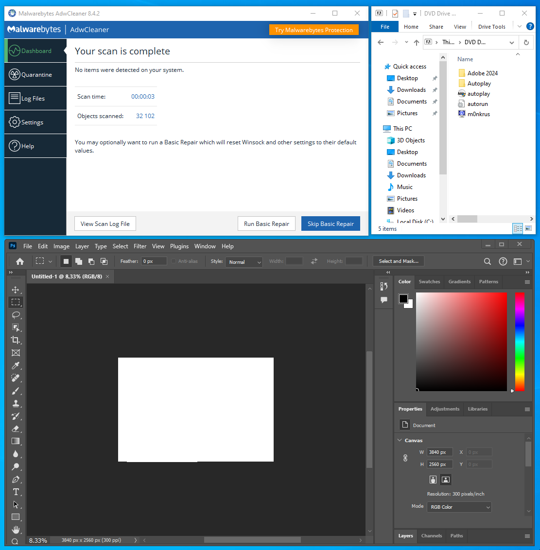 Malwarebyte scan after installing monkrus adobe software, 73 detections ...