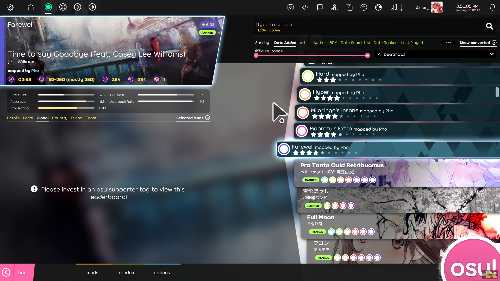 [resolved] [osu!lazer] Global Leaderboard needs supporter?‬ · forum‬ | ‭osu!‬