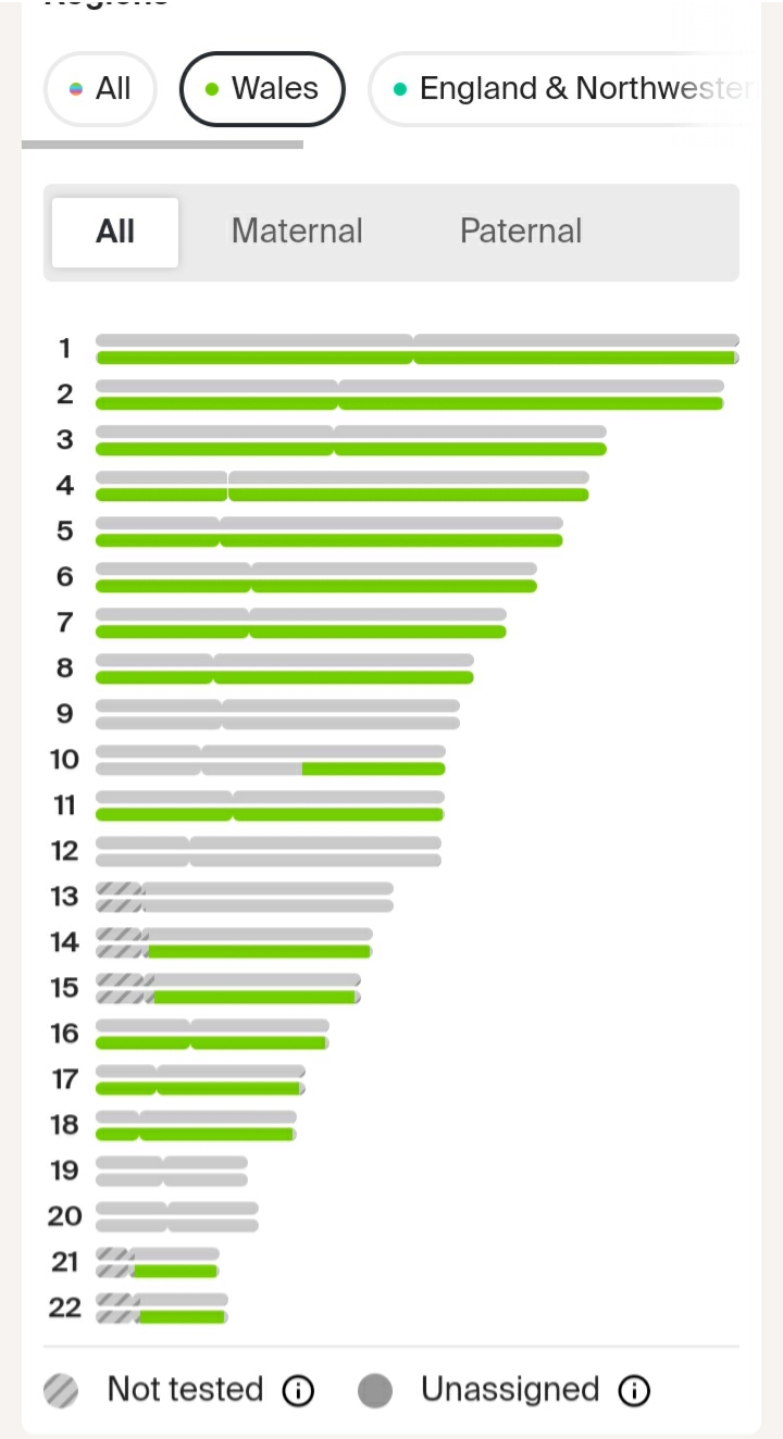 Does this mean how far back or deep my welsh ancestry is? Would love ...