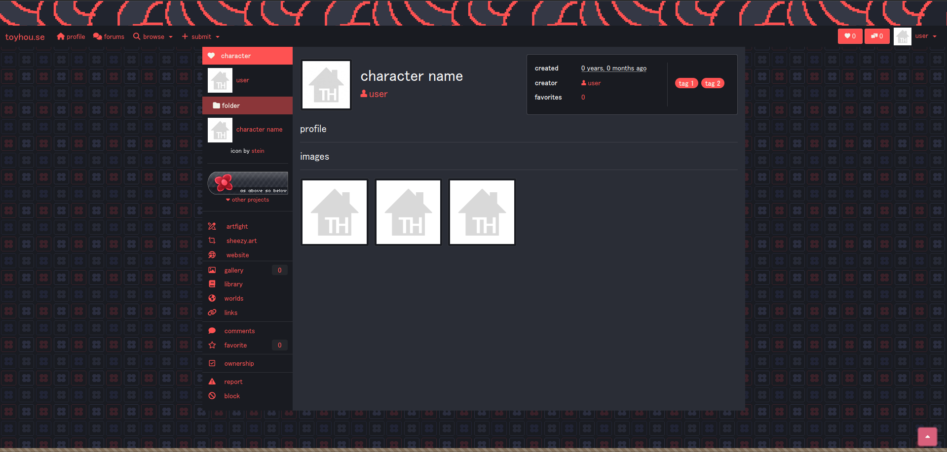 (css) ??? strange layout occurances on Toyhouse