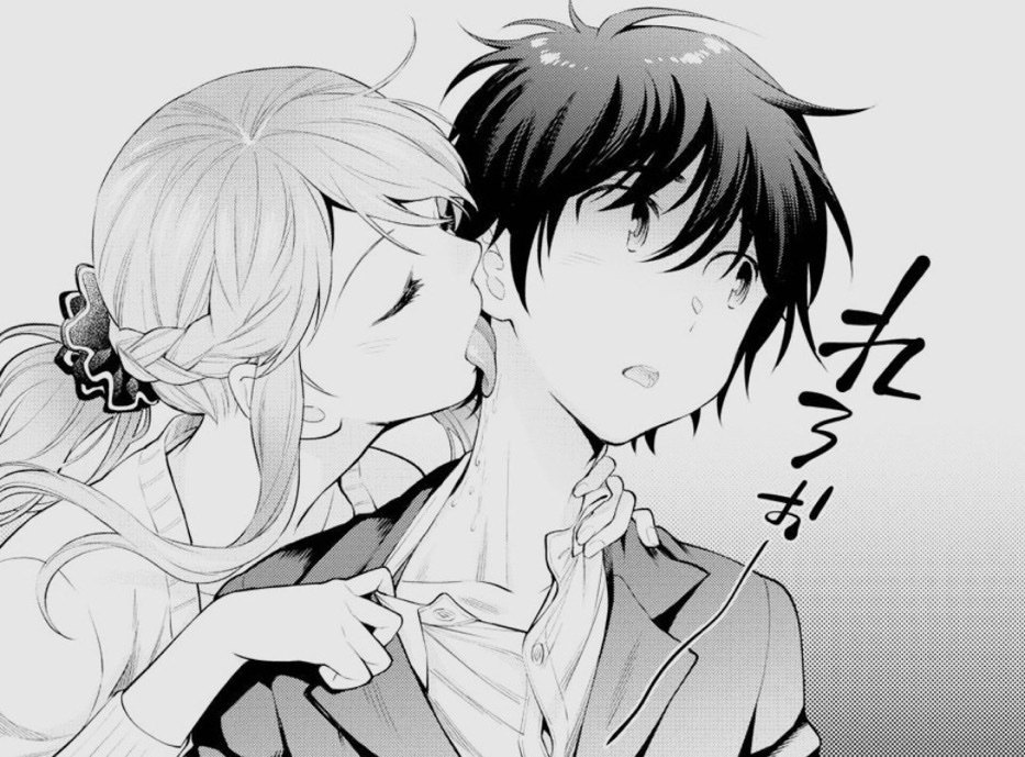 Mono 1boy 1girl Bangs Closed Eyes Crown Braid Foreign Text Hair 7990