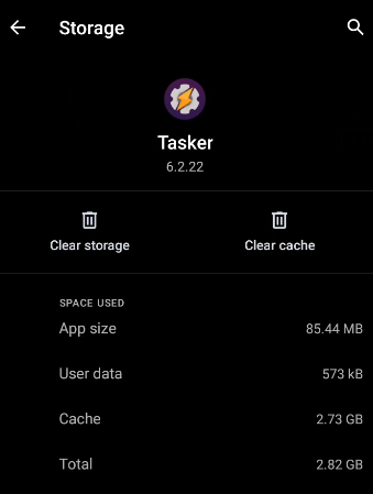 Tasker's cache is over 2GB : r/tasker
