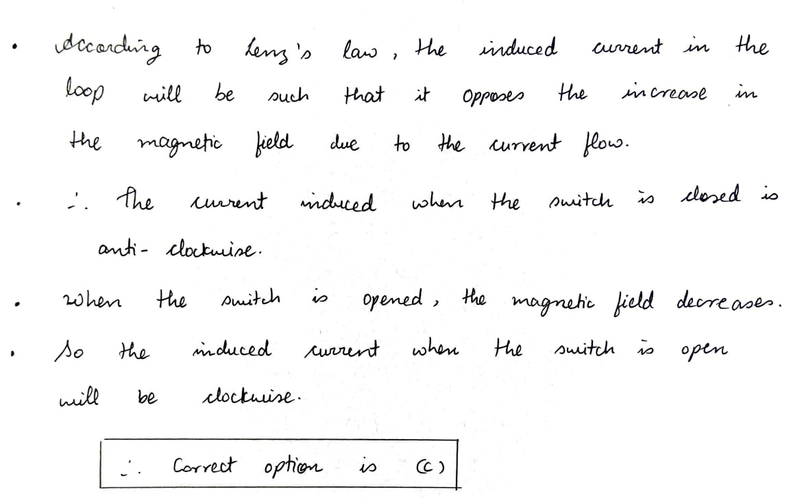 Consider the situation shown in figure. If the closed loop is completely enclosed in the circuit ...