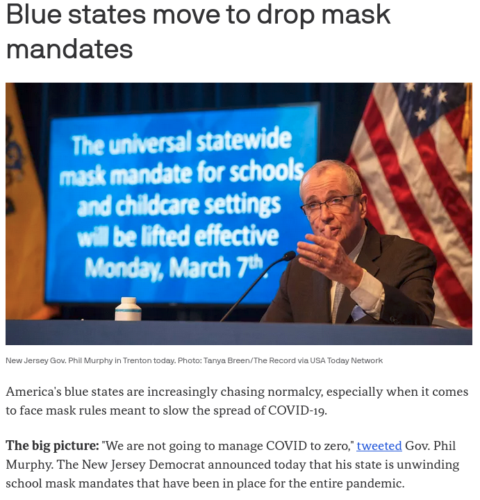 Blue states move to drop mask mandates - Hexbear