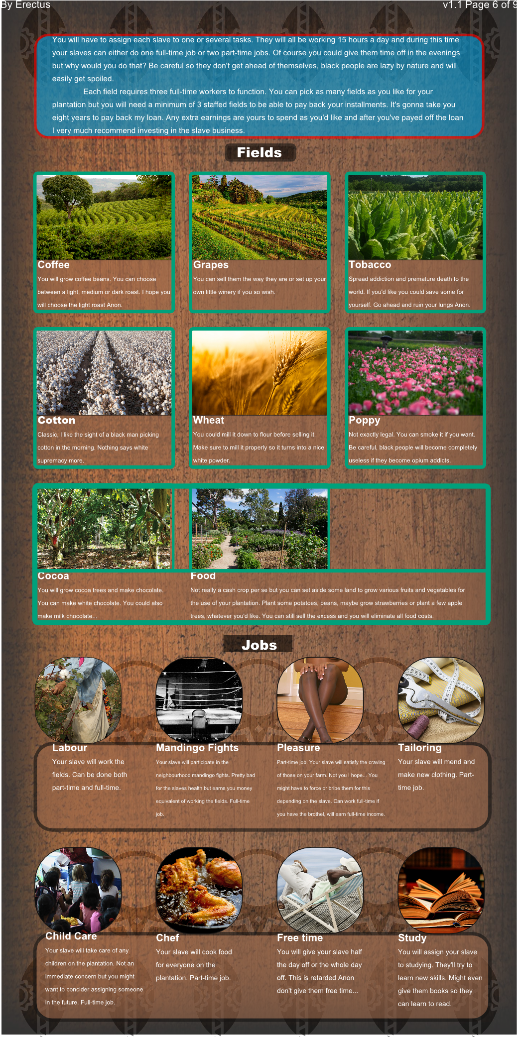 Slave Owner CYOA: Plantation Edition! : r/nsfwcyoa