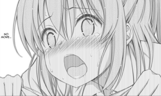 Mono "No more" 1girl, blush, clenched hands/fists, collared shirt, crying/tears/teary eyed ...