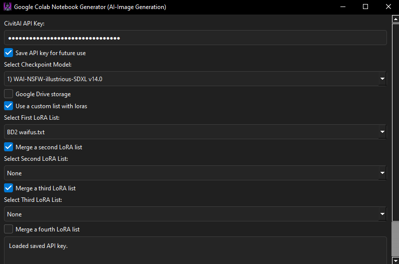 kxdekxde/colab-notebook-generator: A tool to generate Colab notebook code to use some Civitai ...