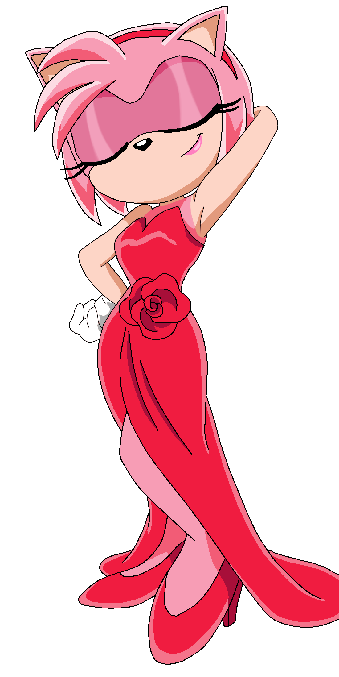 Amy Rose Dressed Up by Triggerpigking on Newgrounds