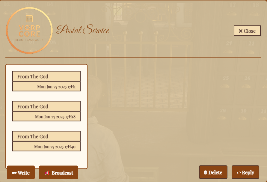 GitHub - JawshuaW/vorp_mailbox: Custom vorp_mailbox i made for my server. Replaced my server ...