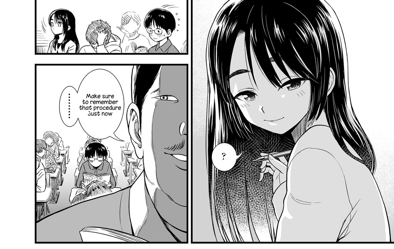 Mono "Make sure to remember that procedure just now" 1girl, 2boys, asymmetrical bangs, black ...