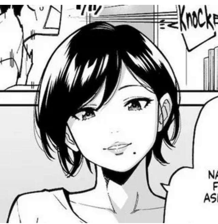 Mono "Knock" "Na f as" 1boy, 1girl, beauty mark, black hair, books ...