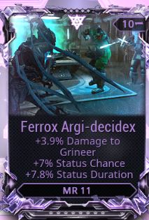 [WTS] Unrolled Ferrox Riven Mod - Trading Post - Warframe Forums