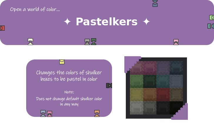 Pastelkers | Pastel-Colored Shulker Boxes Minecraft Texture Pack
