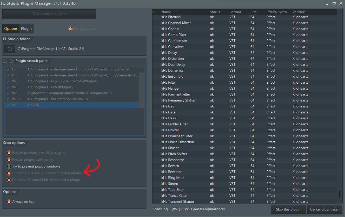 Anyone know how I can get my vst2 and vst3 folders back on fl? I was ...