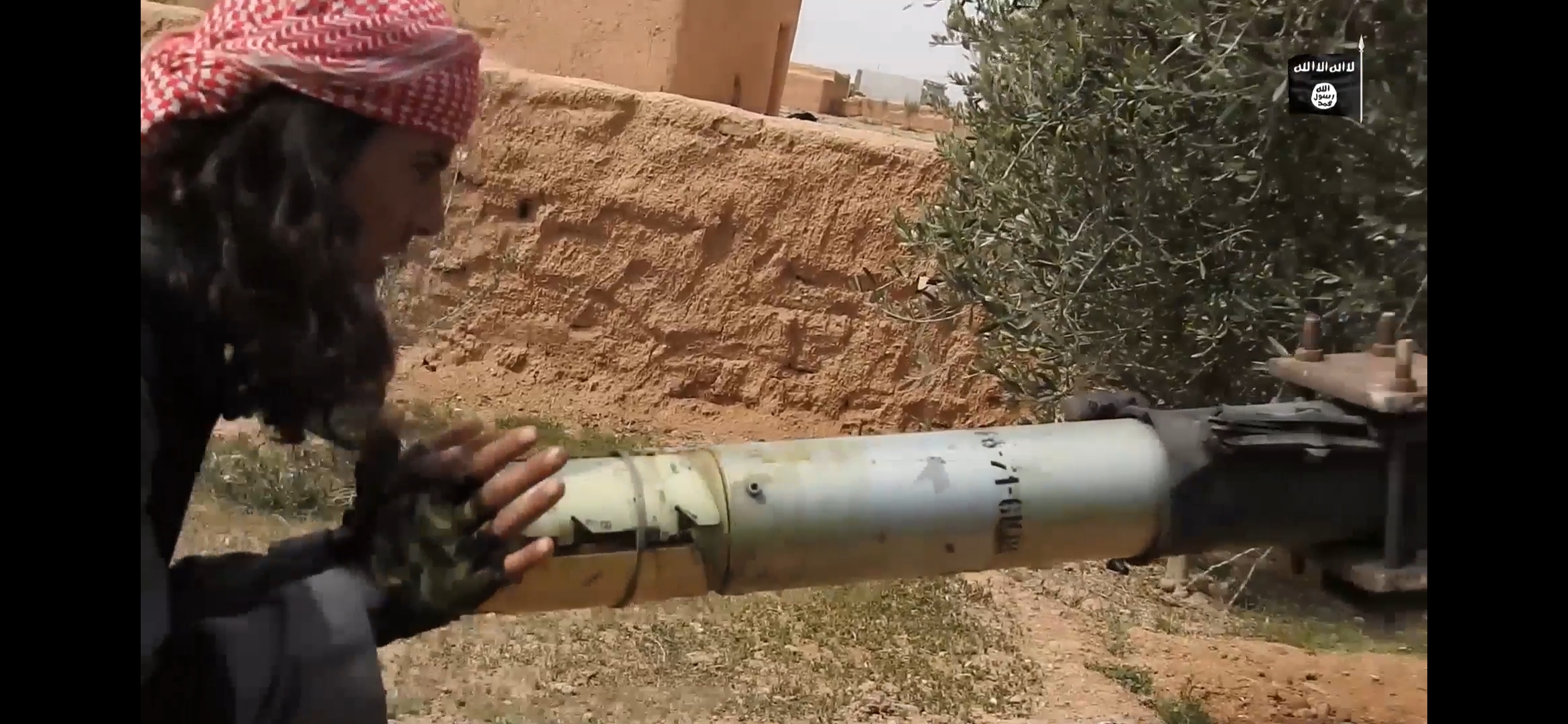 An improvised light multiple rocket launcher of the Ukrainian 129th TDF ...