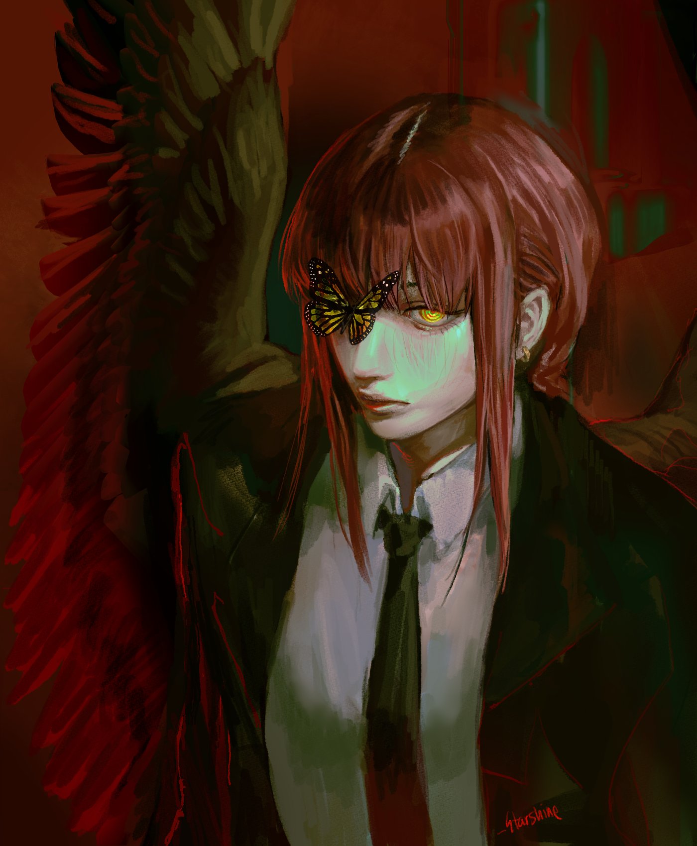 makima ·.༄࿔ | Art reference, Blonde guys, Pet fish