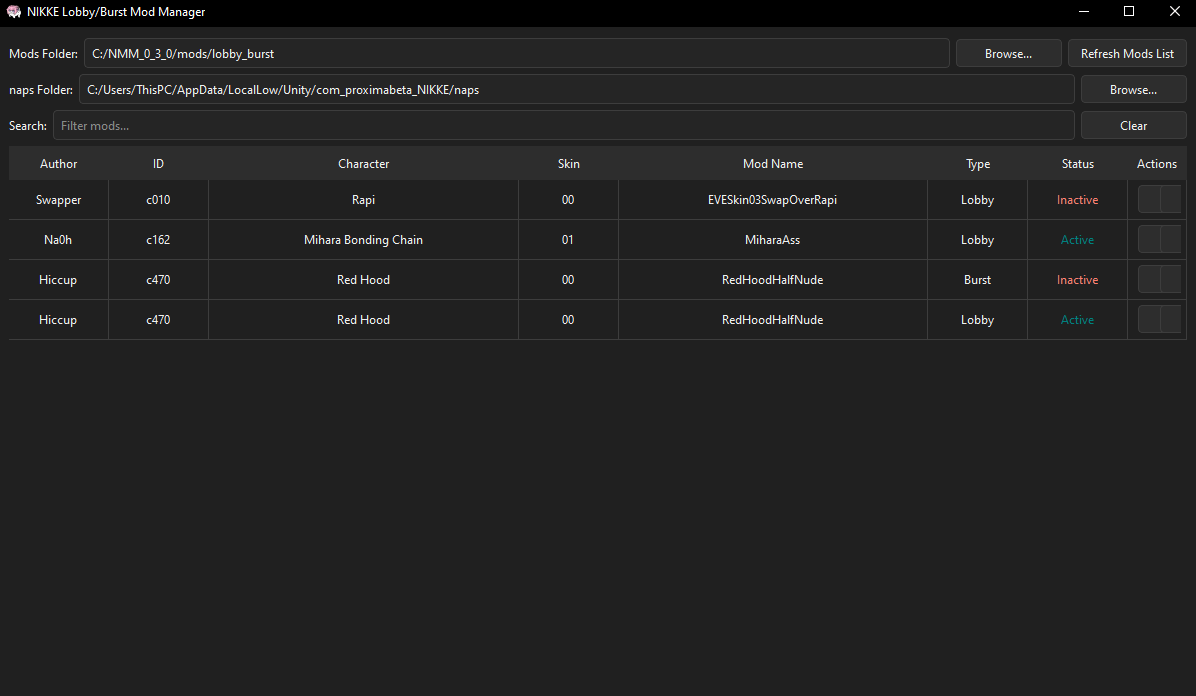 kxdekxde/nikke-lobbyburst-mod-manager: A tool to manage NIKKE lobby ...