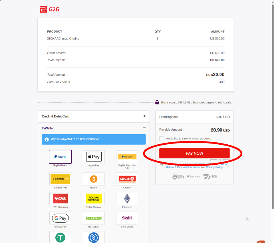 Donation Guide: PCE / G2G (PayPal & Other) | AA Classic