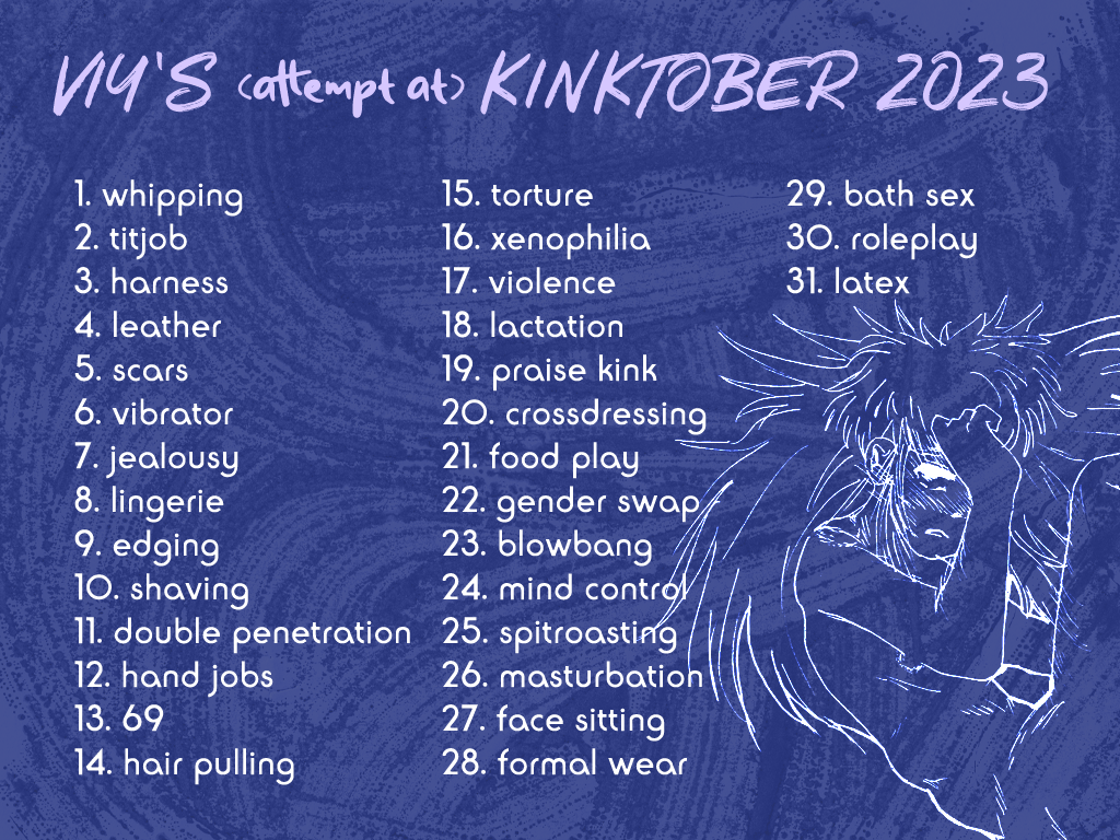 Viy's Kinktober 2023 [Art] - vsitante - how can Heaven love me [Archive of Our Own]