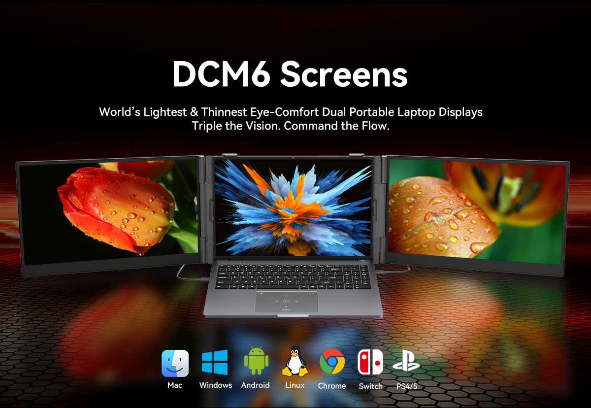 Monitor Extensibil si Portabil pentru laptop, Blackview Extender ecran ...