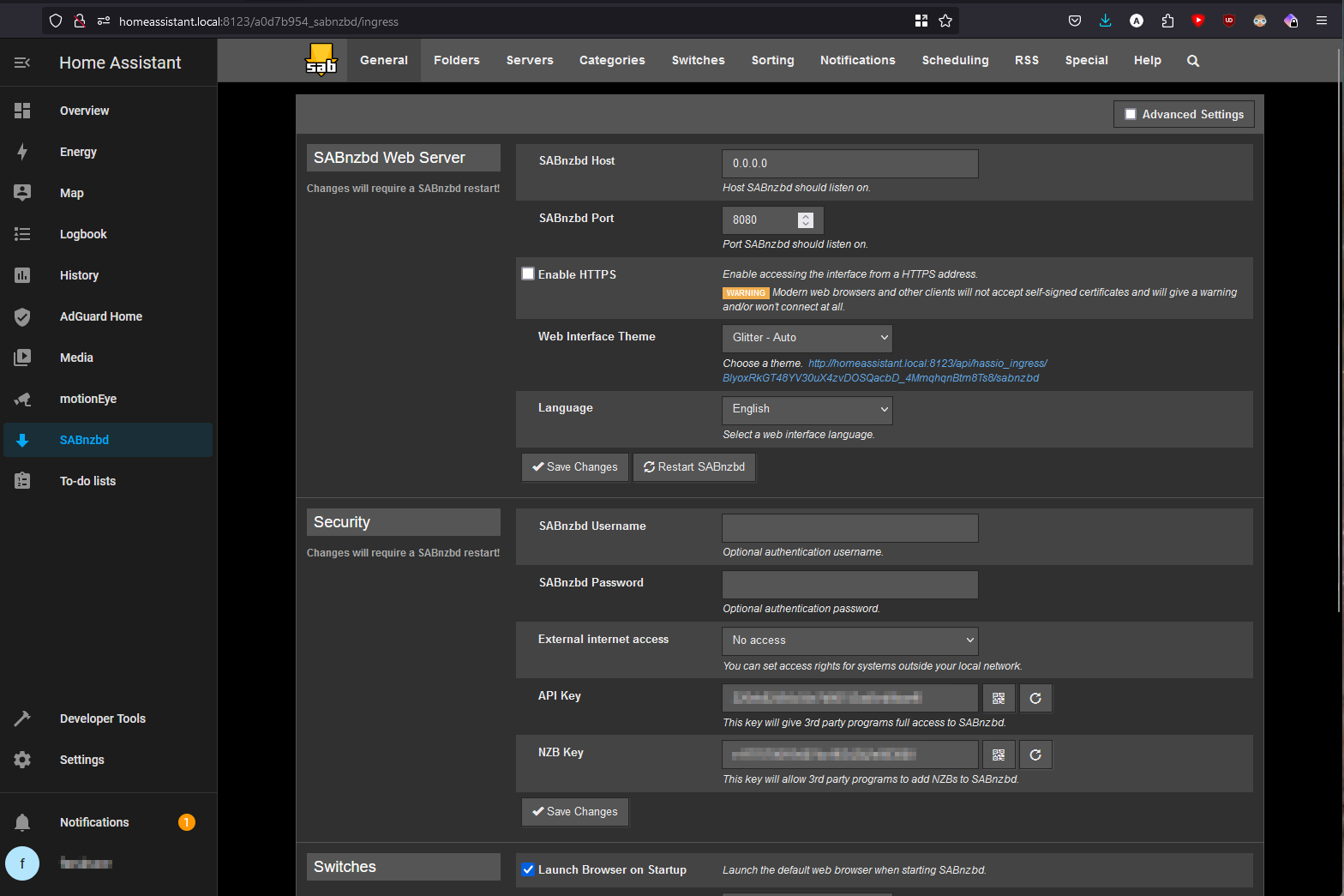 Connection to SABnzbd refused in Radarr addon : r/homeassistant