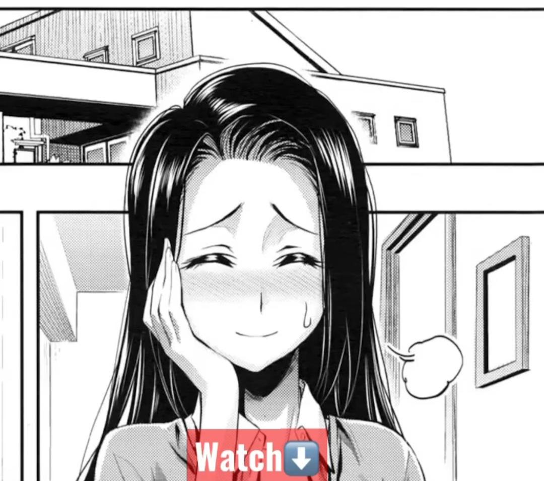 Mono "watch" 1girl, black hair, blush, building, closed eyes, collared ...