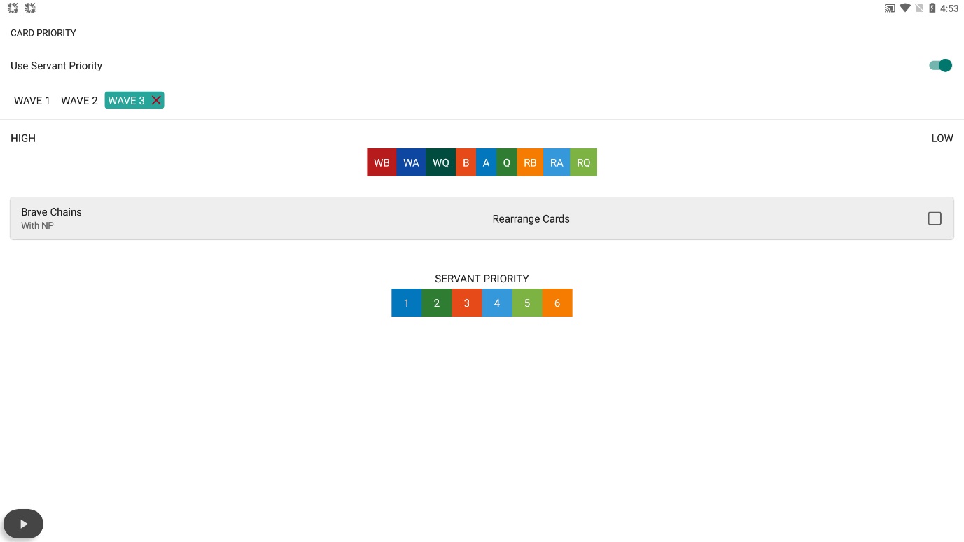 Brave chain "With NP" and servant priority not working and actually ...