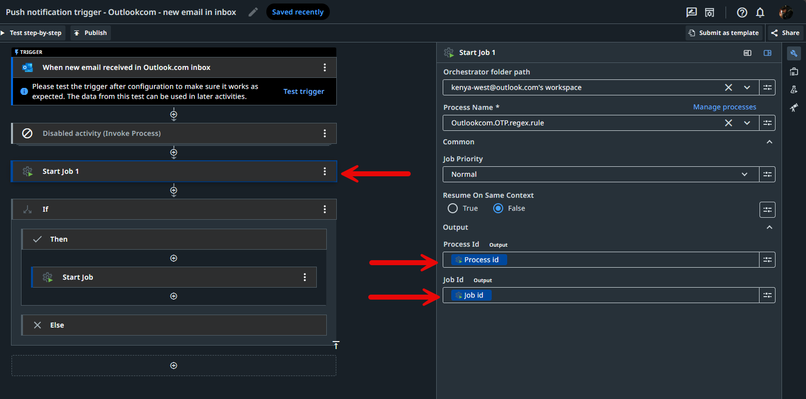 How can I get a data (variable) from succeeded job as result? - Studio Web - UiPath Community Forum